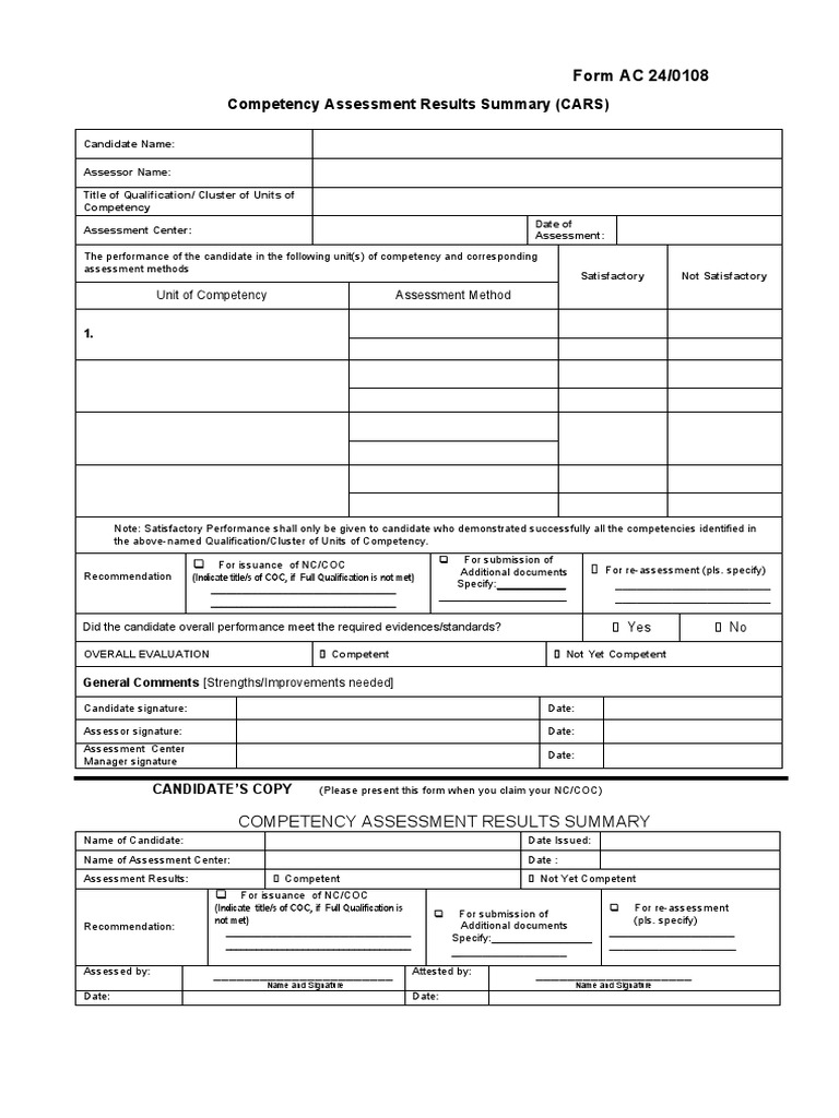 Competency Assessment Results Summary | PDF | Business