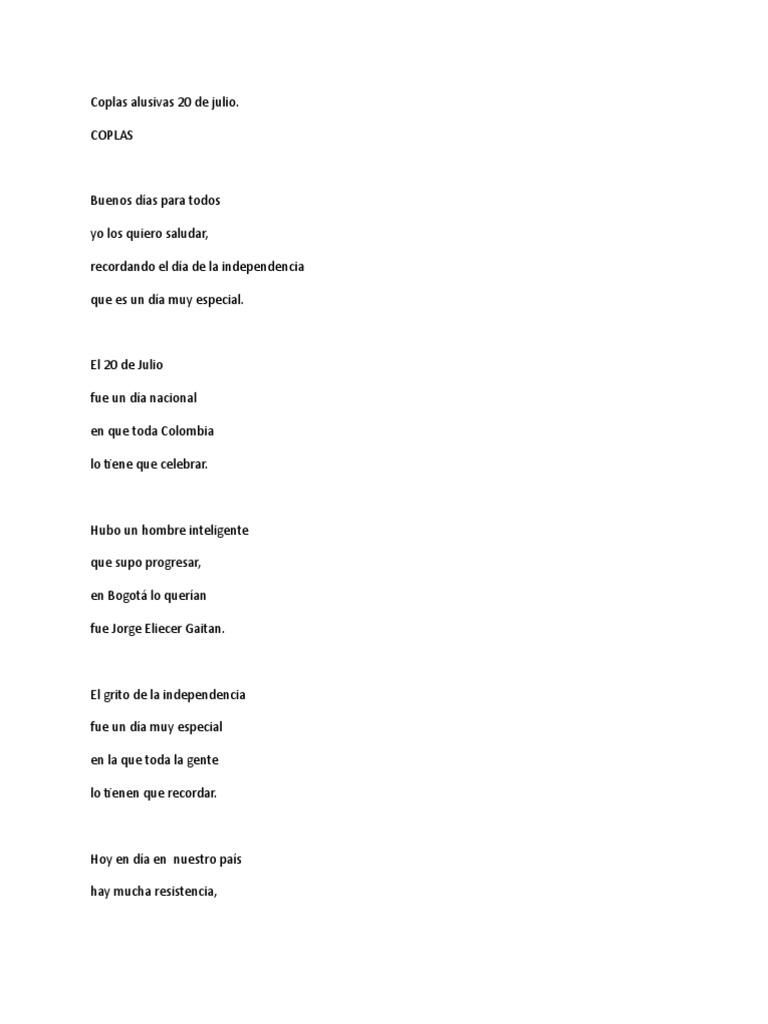 Coplas - Poemas | PDF