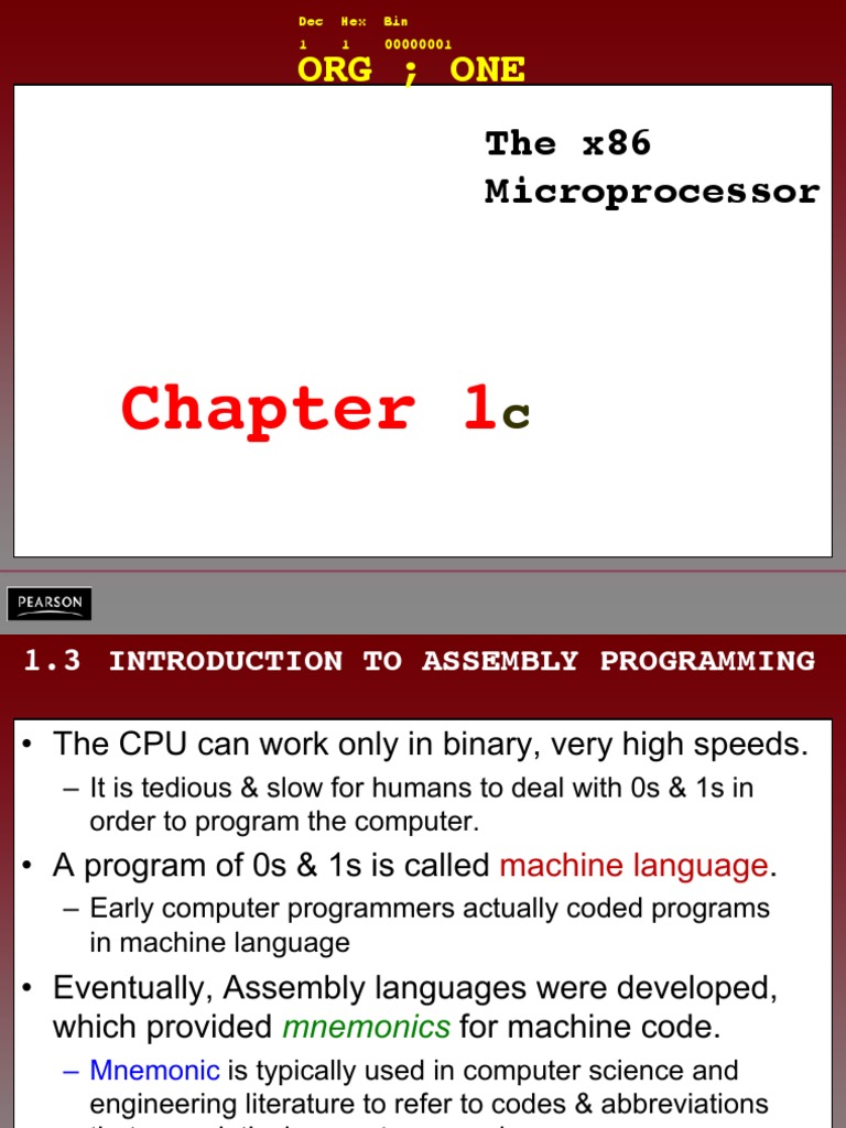 Org One: The x86 Microprocessor | Download Free PDF | Assembly Language | Computer Program