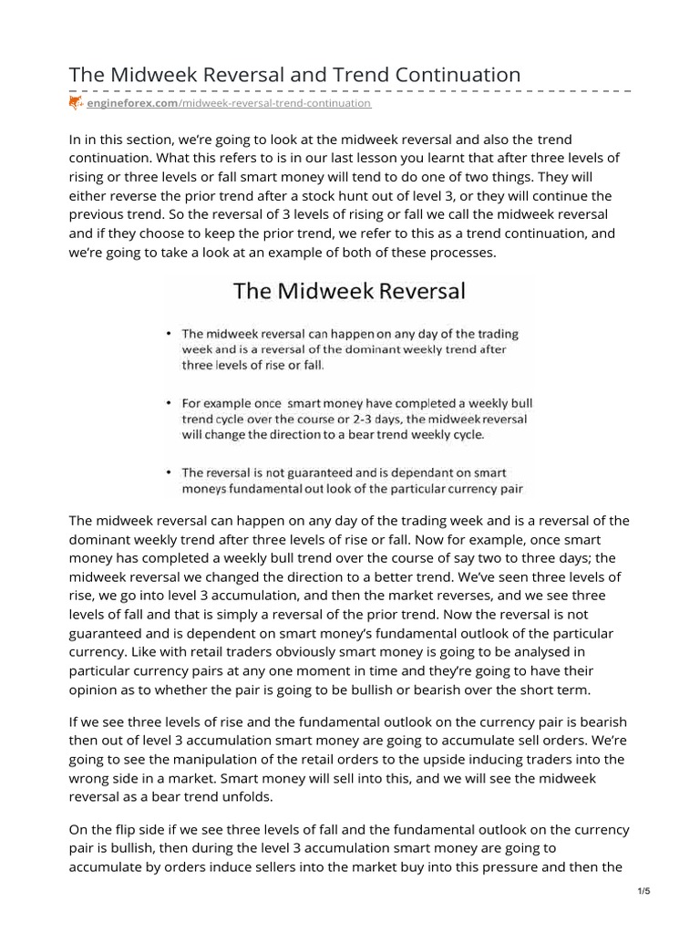 The Midweek Reversal and Trend Continuation | PDF | Market Trend | Day ...