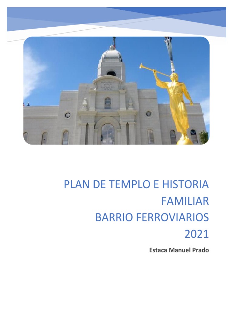 PLAN DE TEMPLO E HISTORIA FAMILIAR para 2021 | PDF | Liderazgo