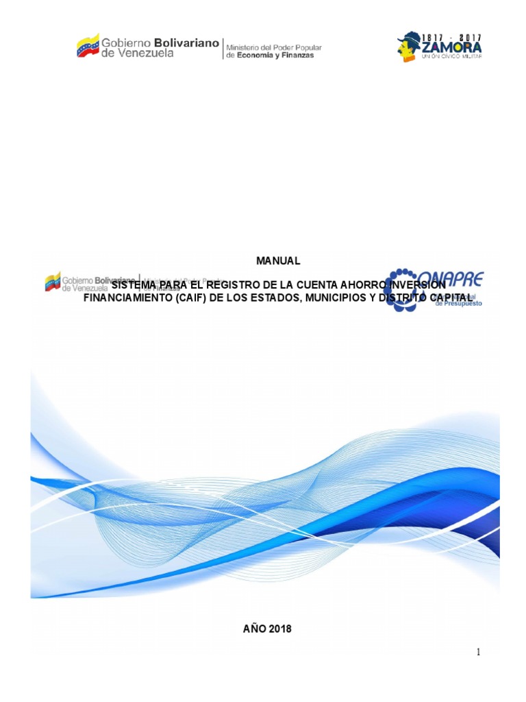 Instructivo CAIF Definitivo 2018 | PDF | Presupuesto | Ahorro
