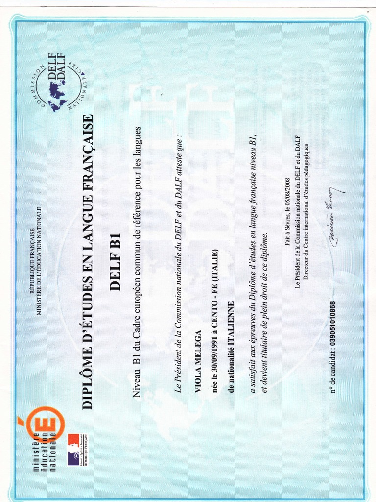 Fdocuments - in Delf French Certificate