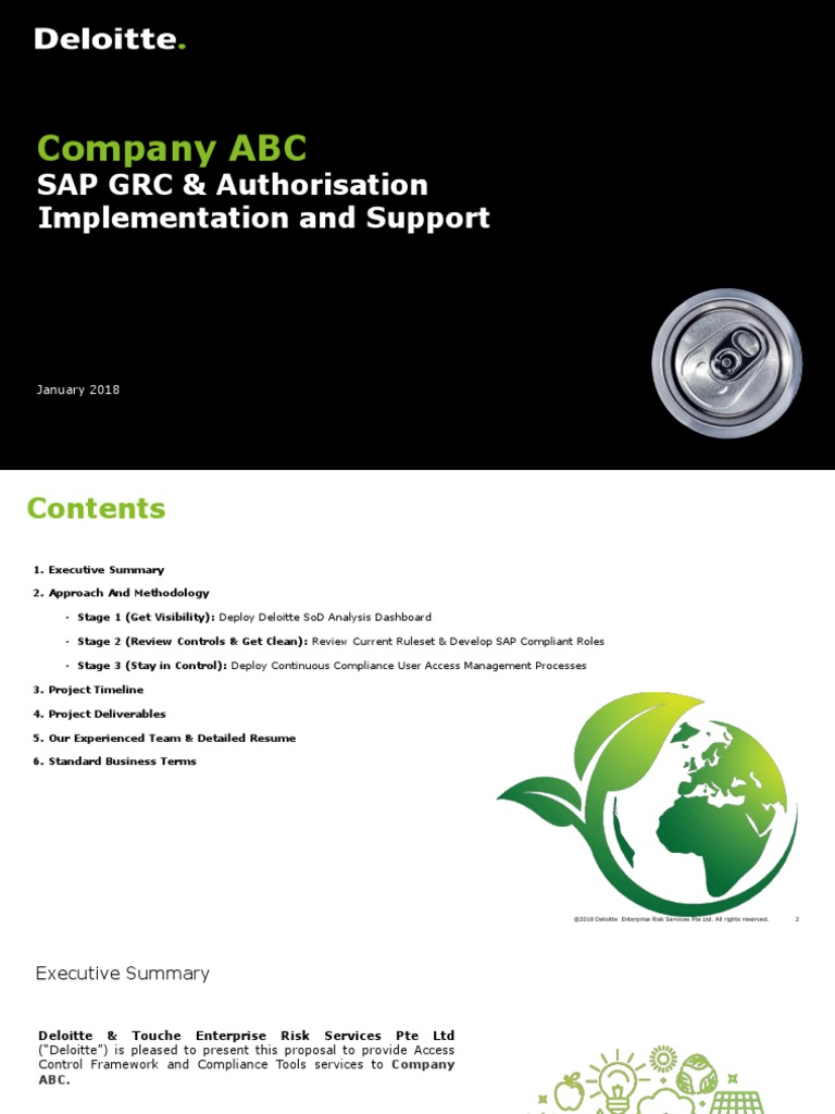 Company ABC - SAP GRC Compliant User Access Management | PDF ...