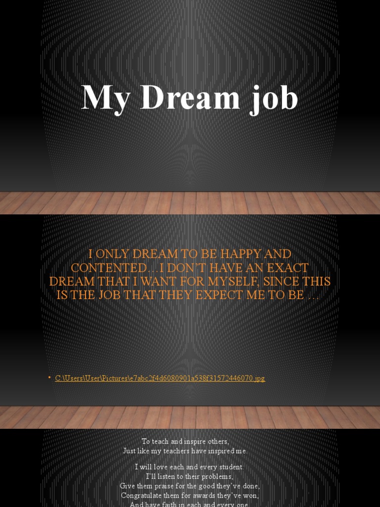 My Dream Job | PDF