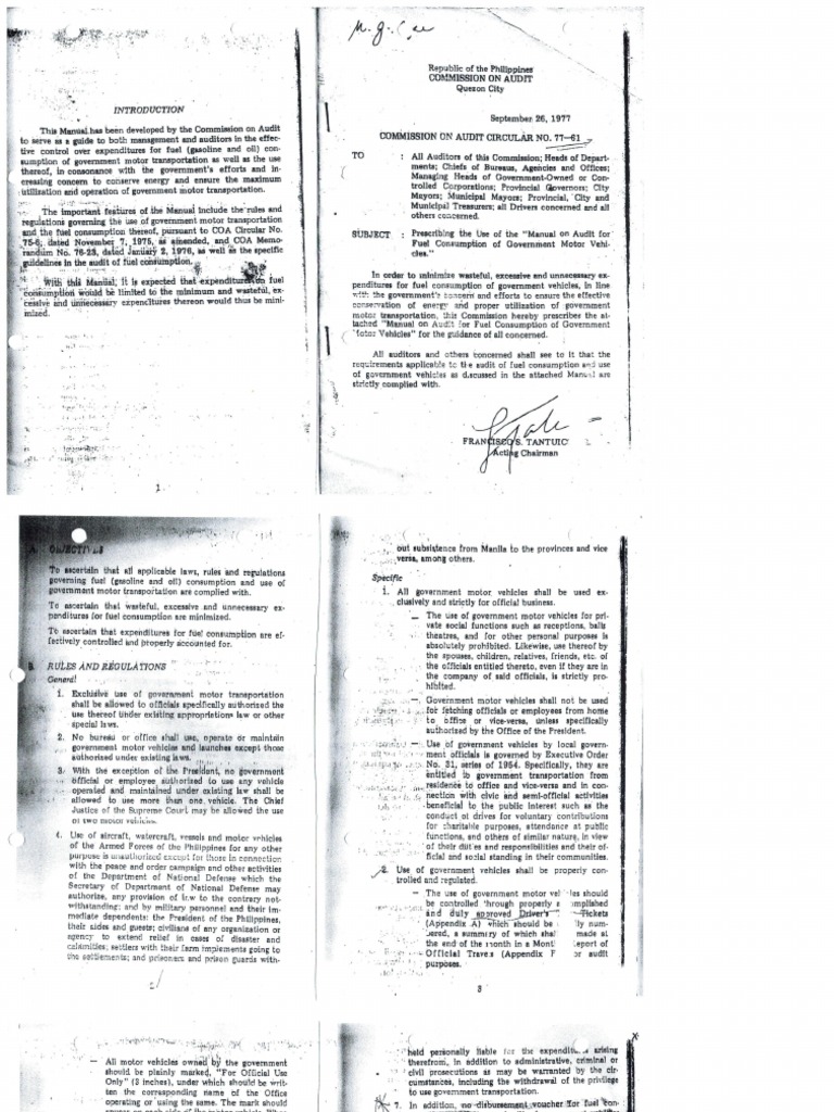 Manual On Audit For Fuel Consumption | PDF