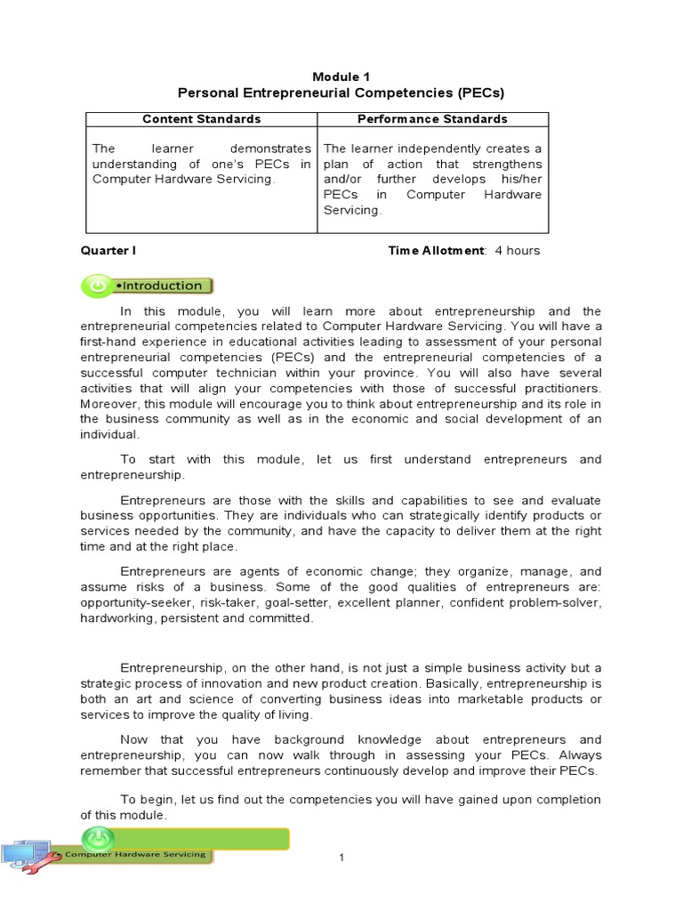 C-CHS - LM - Module 1 - PECs and Module2 - EM - OK | PDF ...