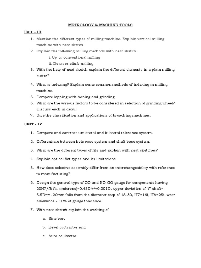 Metrology & Machine Tools | PDF | Computers