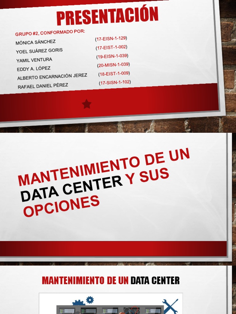 Mantenimento y Control de Un Data Center (Grupo #2) | Descargar gratis PDF | Centro de datos ...