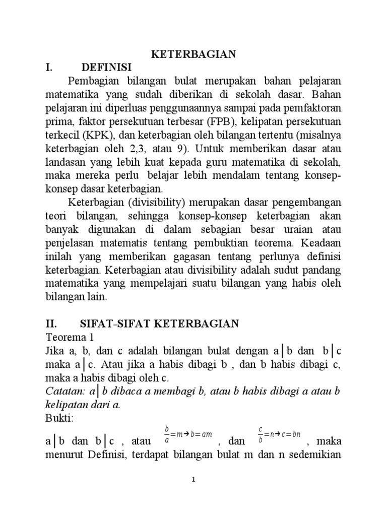 Bab 1. Keterbagian | PDF