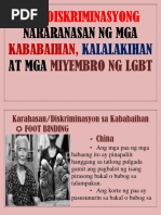 Ang Diskriminasyon Sa Kababaihan, Kalalakihan, at LGBT | PDF
