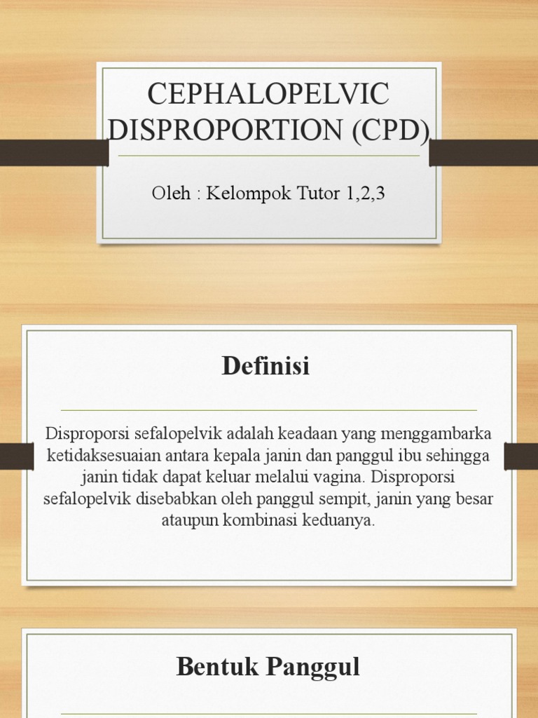 Cephalopelvic Disproportion CPD | PDF
