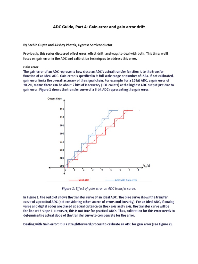 Adc Gain | PDF | Analog To Digital Converter | Calibration