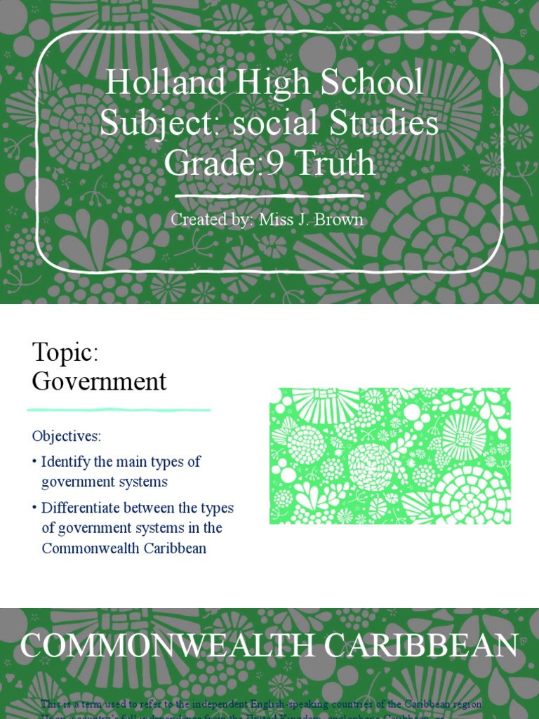 Grade 9 Social Studies - Types of Government | PDF | Heads Of State ...