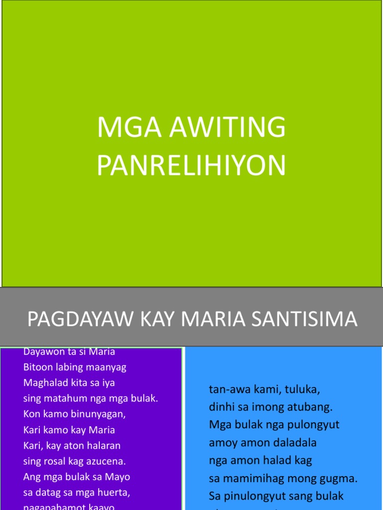 Awiting Panrelihiyon | PDF