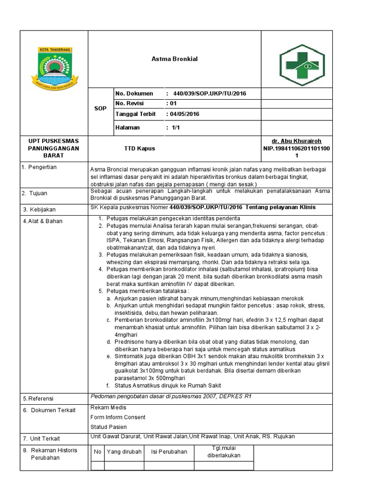 Sop Asma Bronkial | PDF
