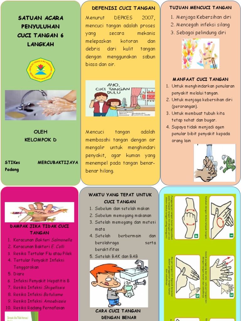 Leaflet 6 Langkah Cuci Tangan | PDF