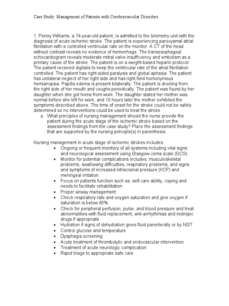 Case Study - Cva | PDF | Stroke | Physical Therapy