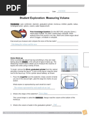 How To Read Graduated Cylinder Meniscus