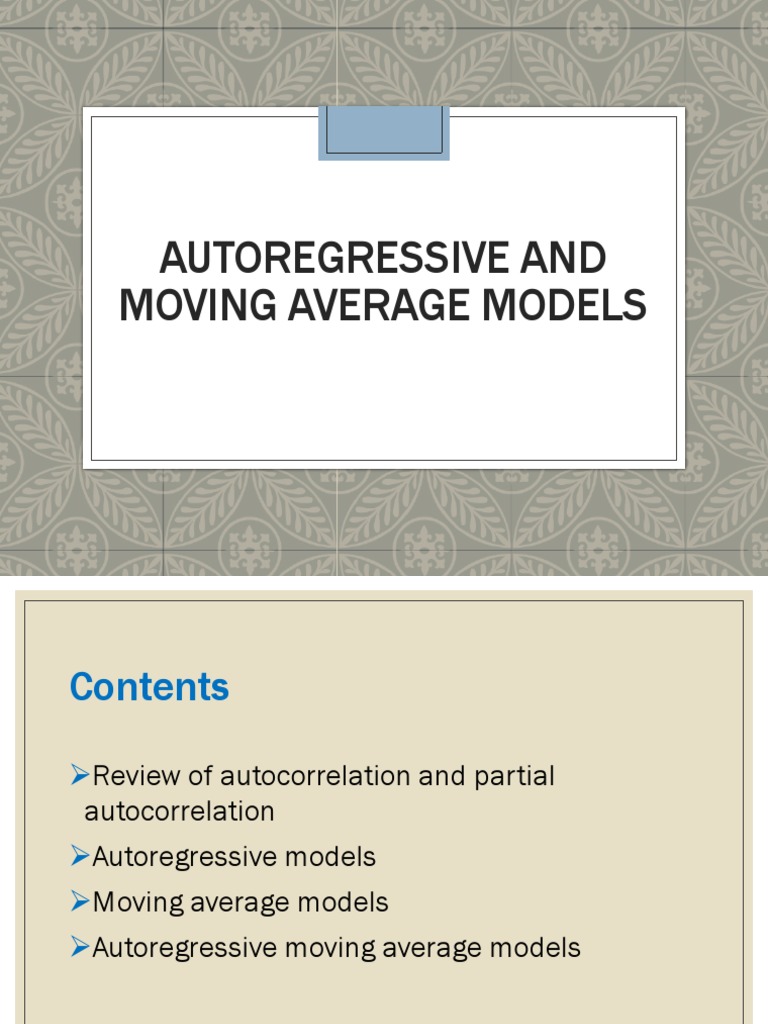 Chapter - AR and MA 7. Dec. 2020 | PDF | Autoregressive Model ...