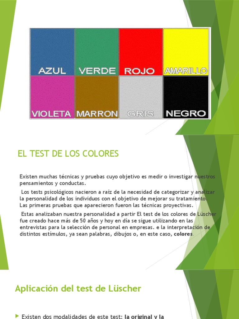Test Colores Mejorado | PDF | Color | Amor