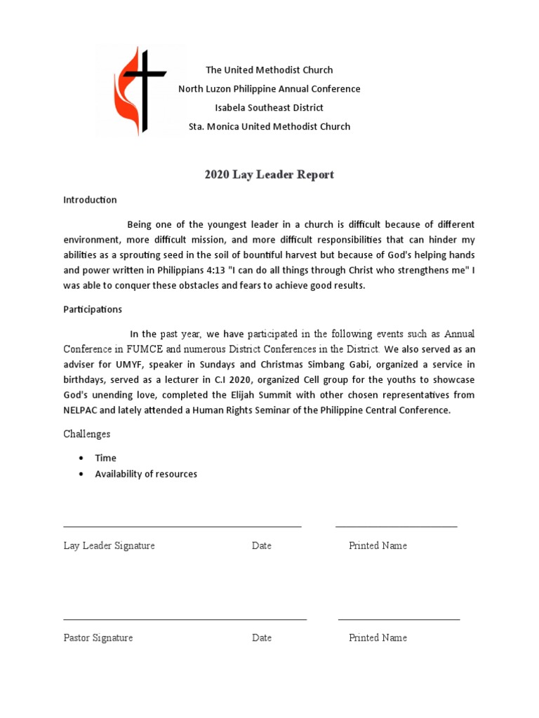 Lay Leader Report | PDF