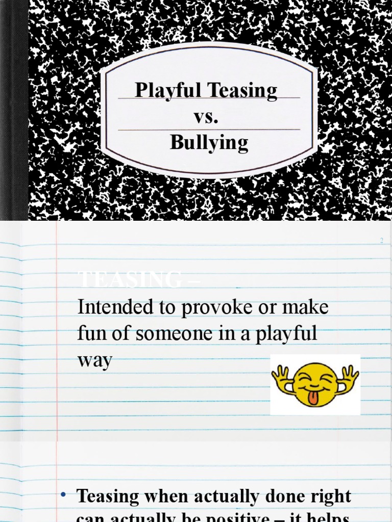 1) Bullying Vs Playful Teasing | PDF | Bullying | Interpersonal ...