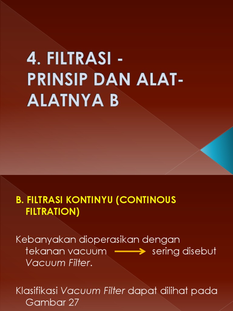 Filtrasi Prinsip Dan Alat B | PDF | Griya & Taman | Sains & Matematika