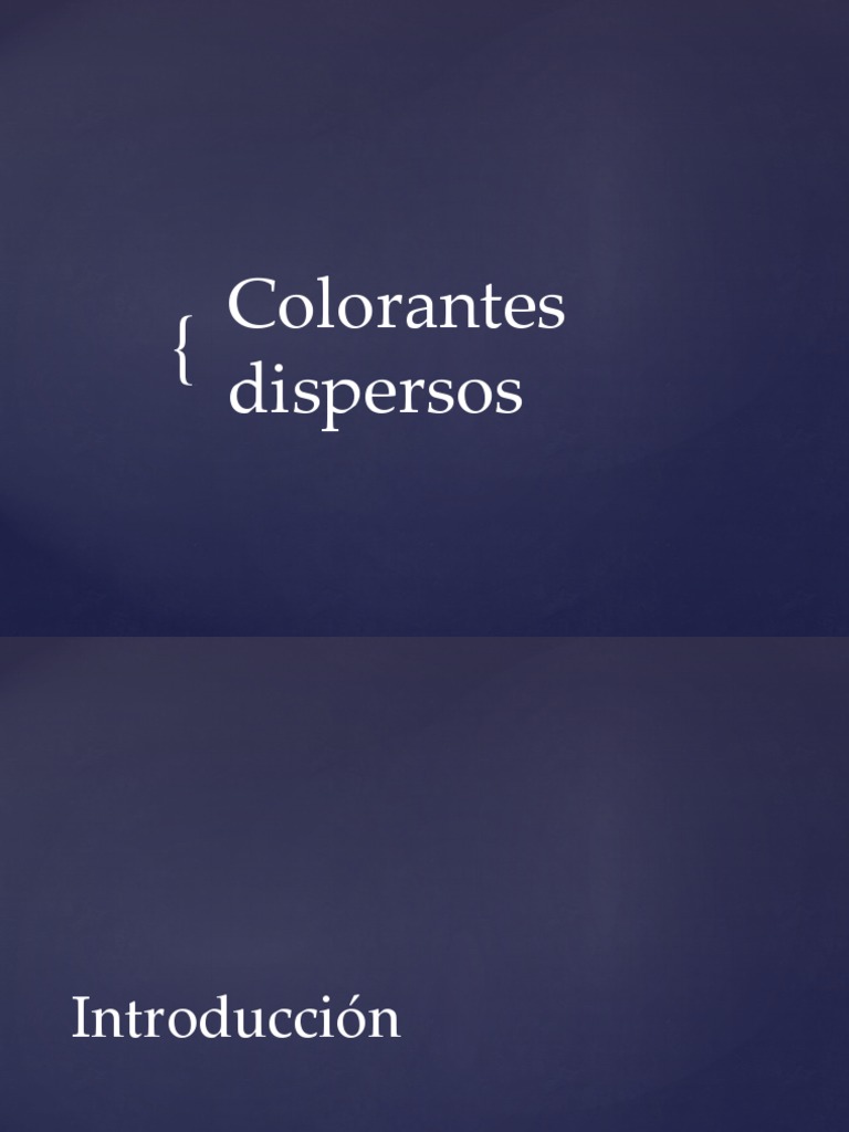 Colorantes Dispersos | PDF | Solubilidad | Temperatura