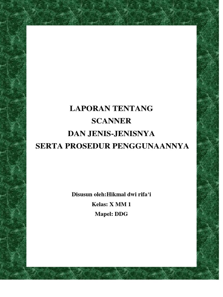 Laporan Tentang Scanner | PDF