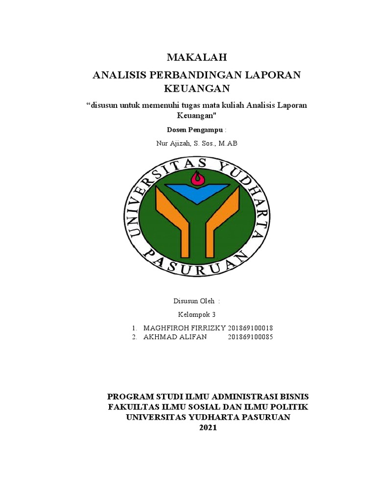 Makalah Analisis Keuangan - Kel 3 - Vib | PDF