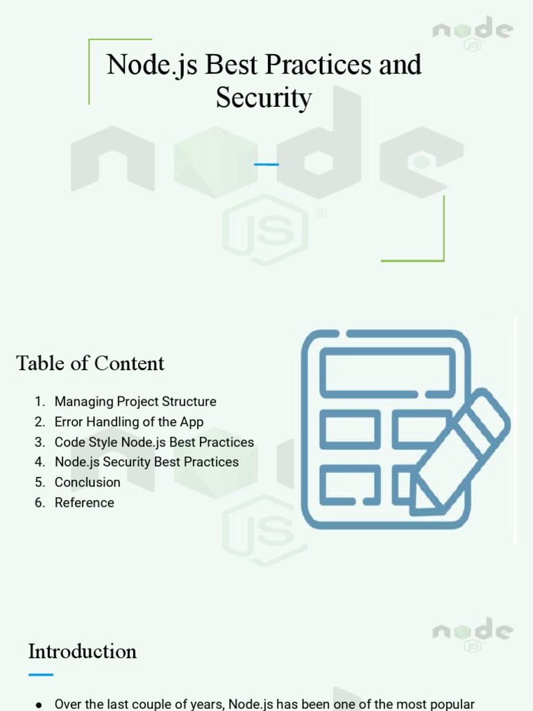 Node - Js Best Practices and Security | PDF | Transport Layer Security ...