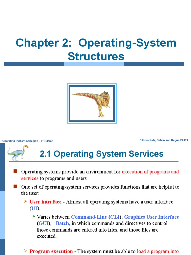 Chapter 2: Operating-System Structures: Silberschatz, Galvin and Gagne ©2013 Operating System ...
