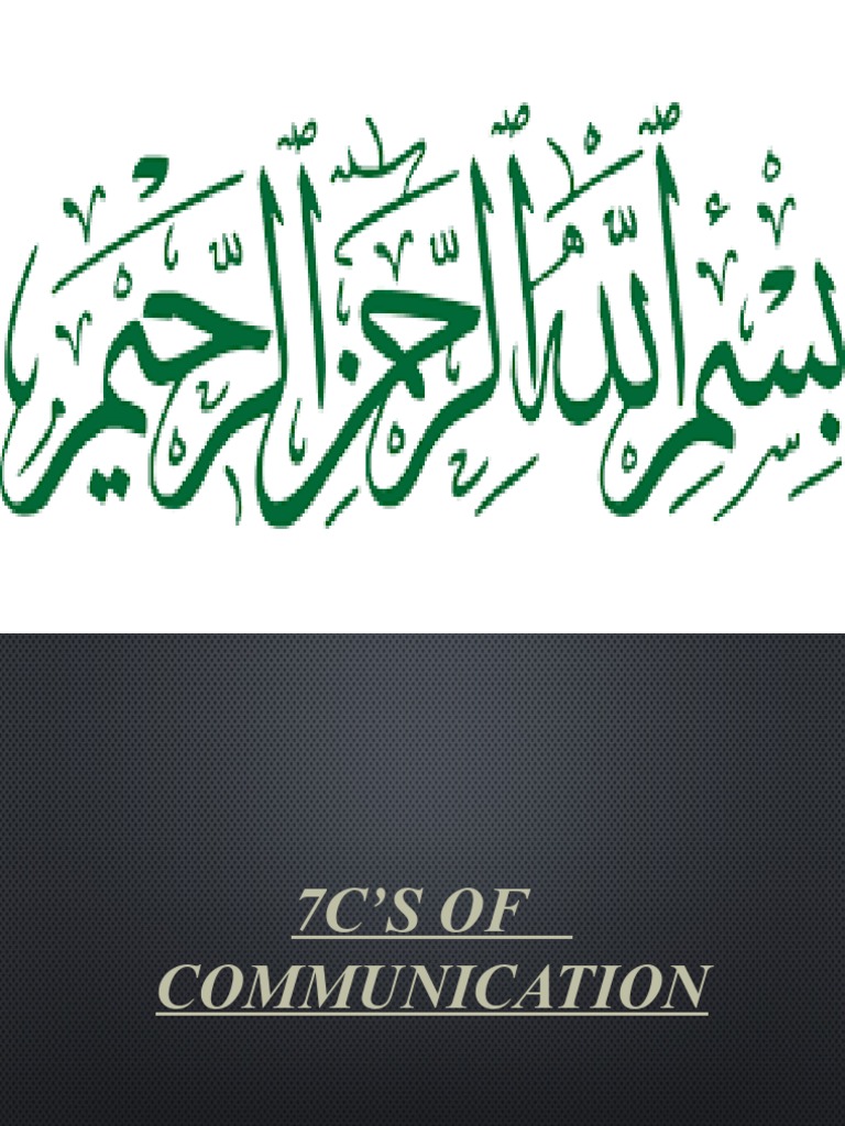 7C's of Communication Presentation | PDF | Accuracy And Precision ...