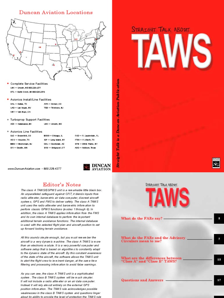 Straight Talk TAWS | PDF | Avionics | Aerospace