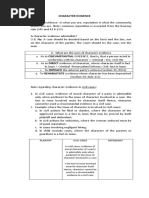 Character Evidence Chart | PDF | Witness Impeachment | Evidence (Law)