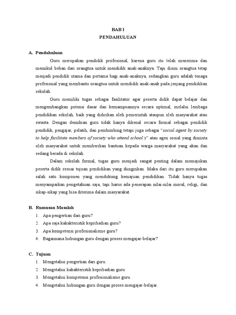 Guru Dan Proses Mengajar-Belajar | PDF