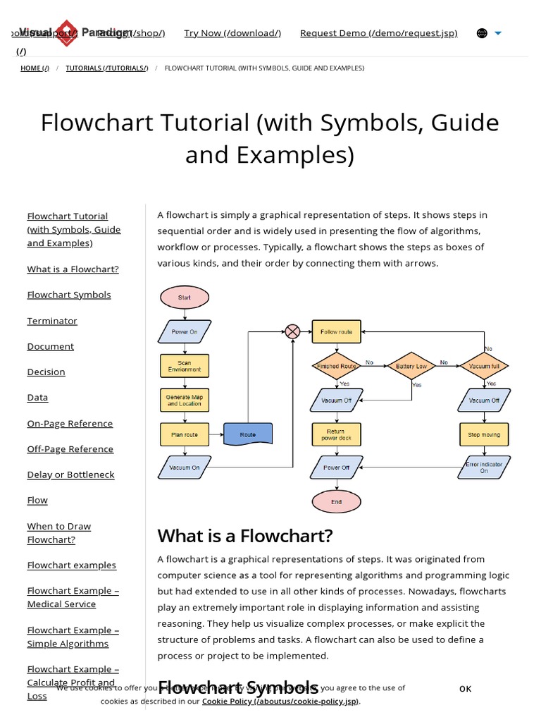 Flowchart Tutorial (With Symbols, Guide and Examples) | PDF