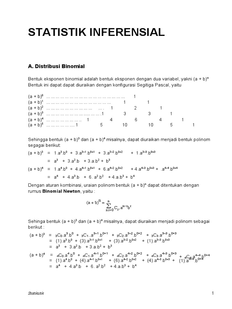 Distribusi Binomial dan Contoh Soal | PDF