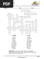 Antonym Crossword Puzzle | PDF | Crossword | Word Puzzles