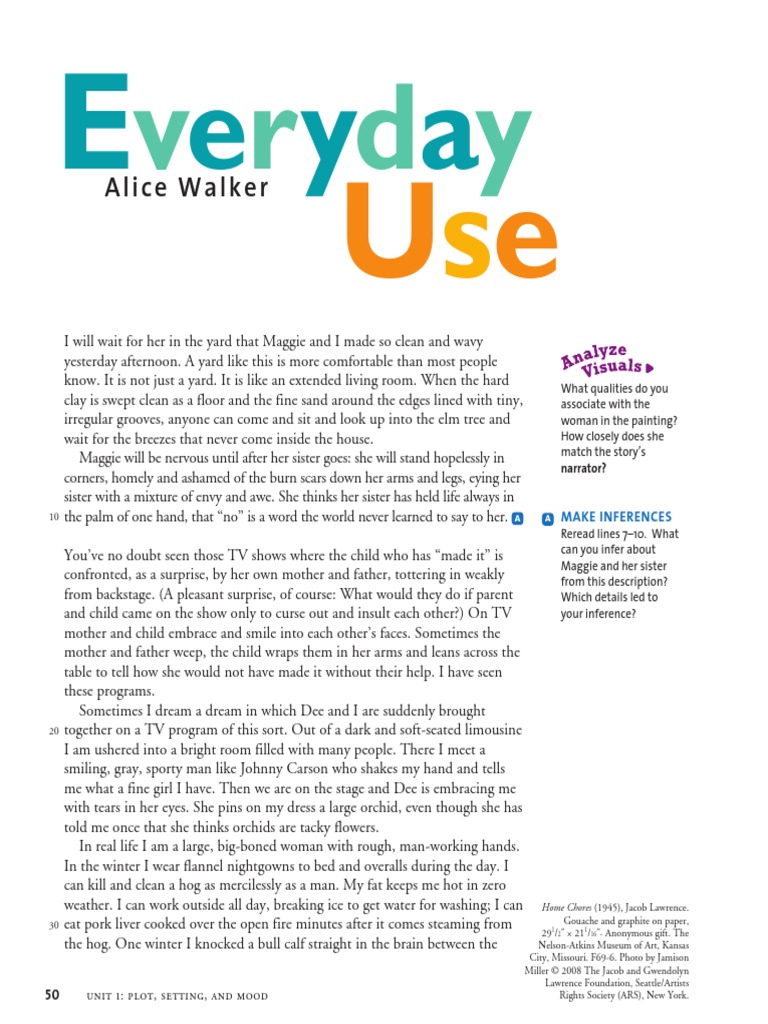 Everyday Use by Alice Walker - Text | PDF | Quilting | Clothing