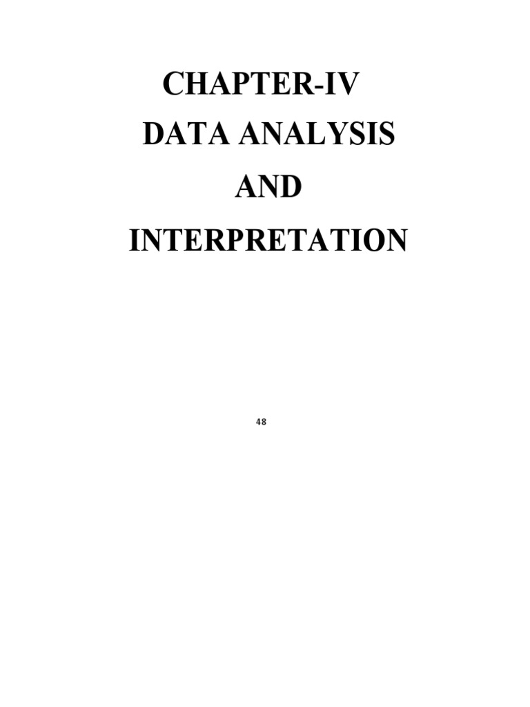 Chapter-Iv Data Analysis AND: Interpretation | PDF | Microeconomics ...