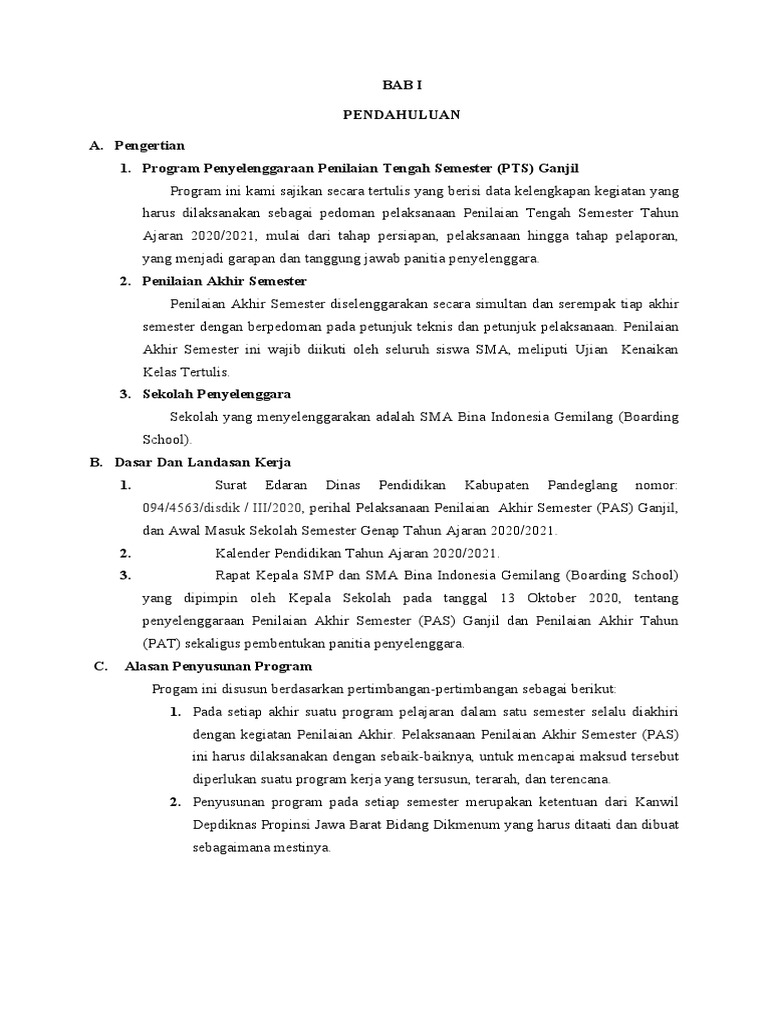 Proposal PAS 2020 2021 | PDF