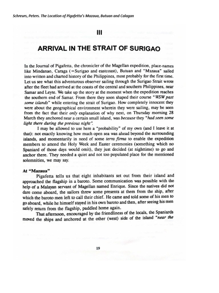 Location of Mazaua in Butuan and Calagan | PDF