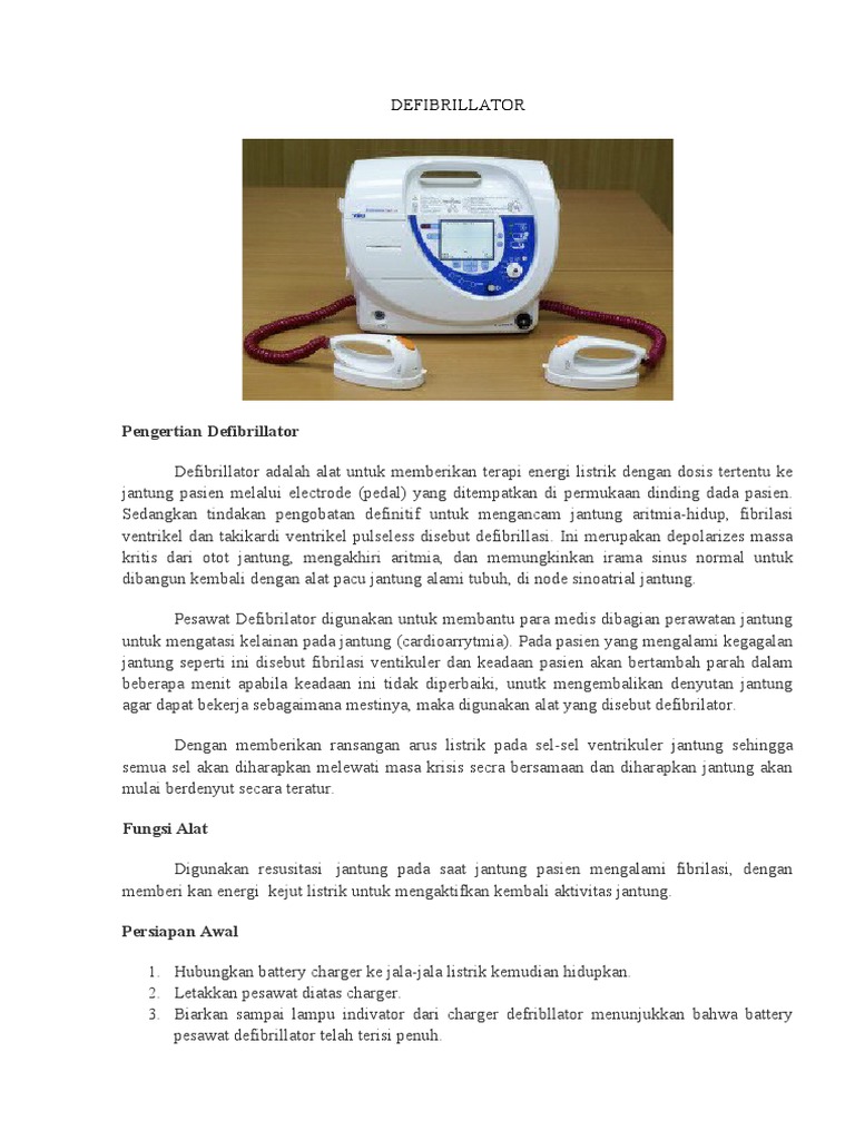 Spo Penggunaan Defibrilator | PDF