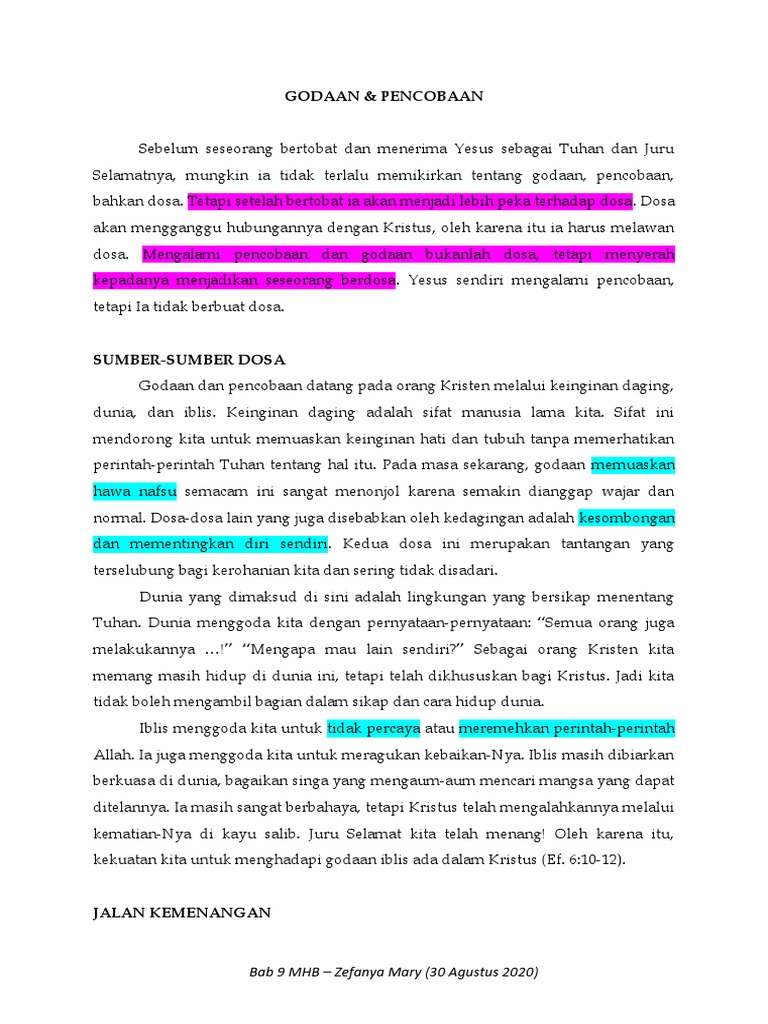 MHB Bab 9 | PDF | Pengembangan Diri | Agama & Spiritualitas