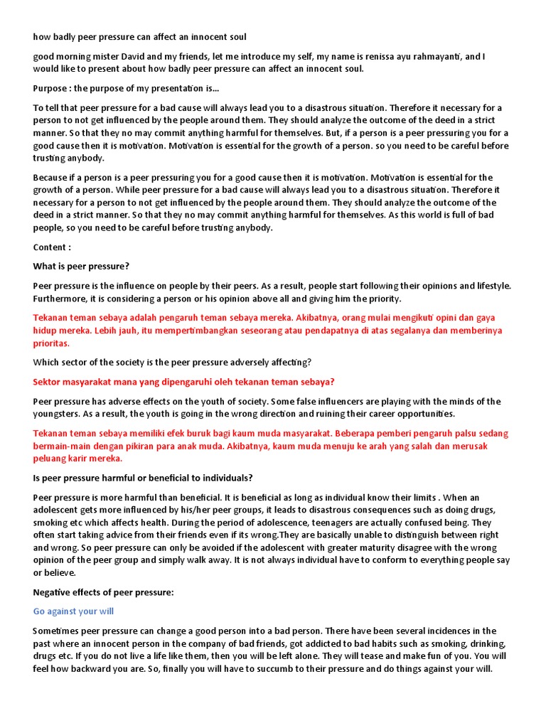 What Is Peer Pressure?: Sektor Masyarakat Mana Yang Dipengaruhi Oleh ...