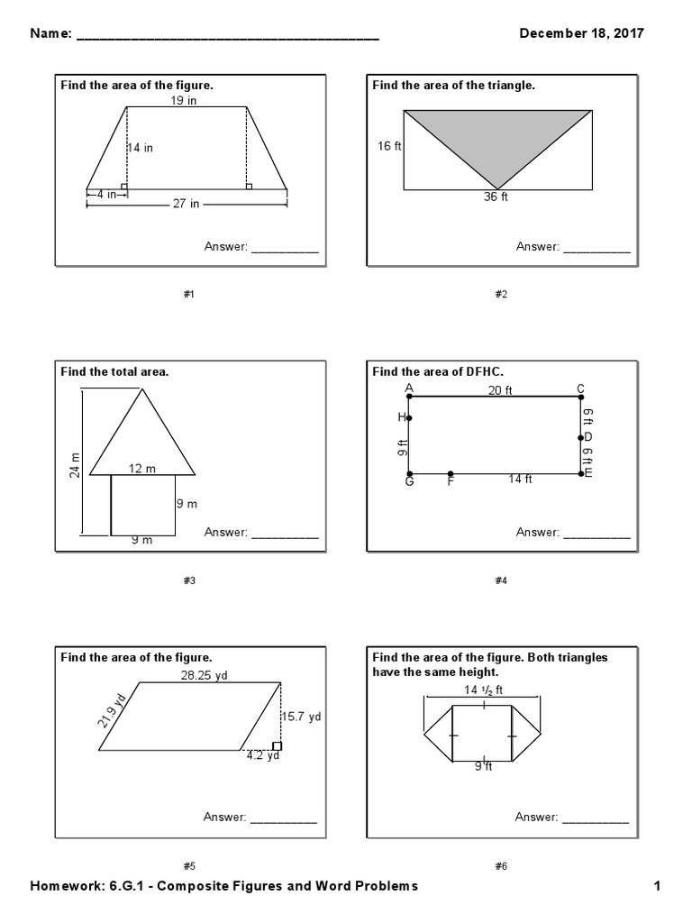 Composite Figures | PDF | Area | Elementary Geometry