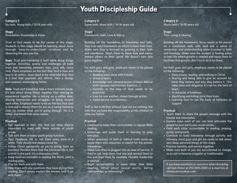 Youth Discipleship Curriculum Guide | PDF | Faith | Love