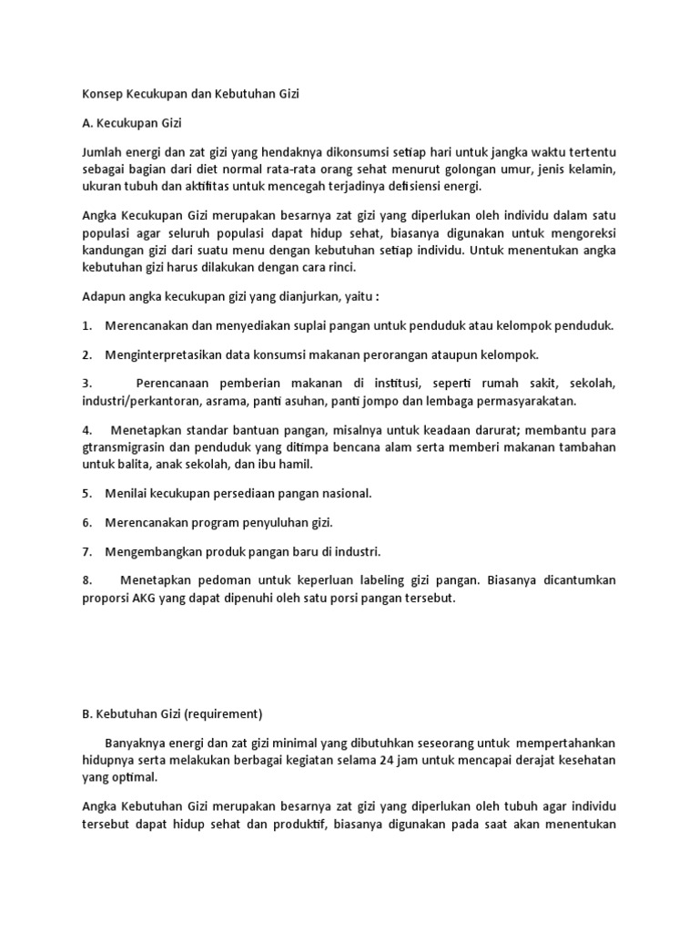Materi Gizi | PDF | Kesehatan Holistik